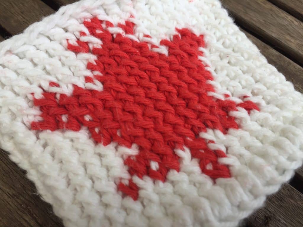 Canadian Maple Leaf Cup Cozy - Free Crochet Pattern | Rich Textures Crochet