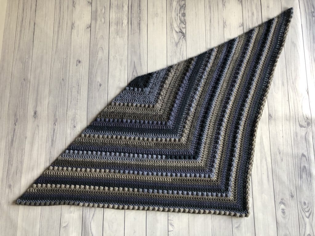 Stormy Seas Crochet Triangle Shawl | Rich Textures Crochet