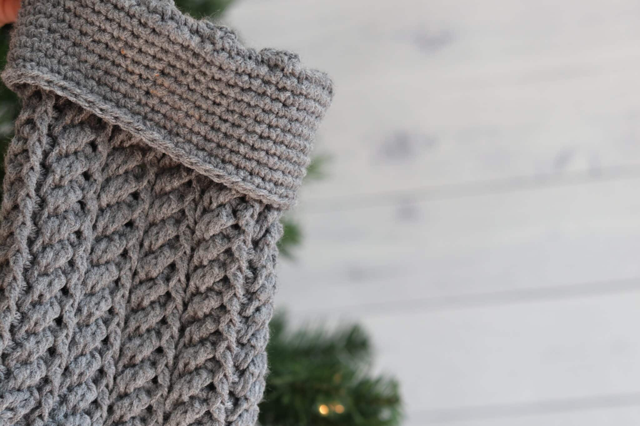 Twisted Cable Crochet Christmas Stocking Pattern | Rich Textures Crochet