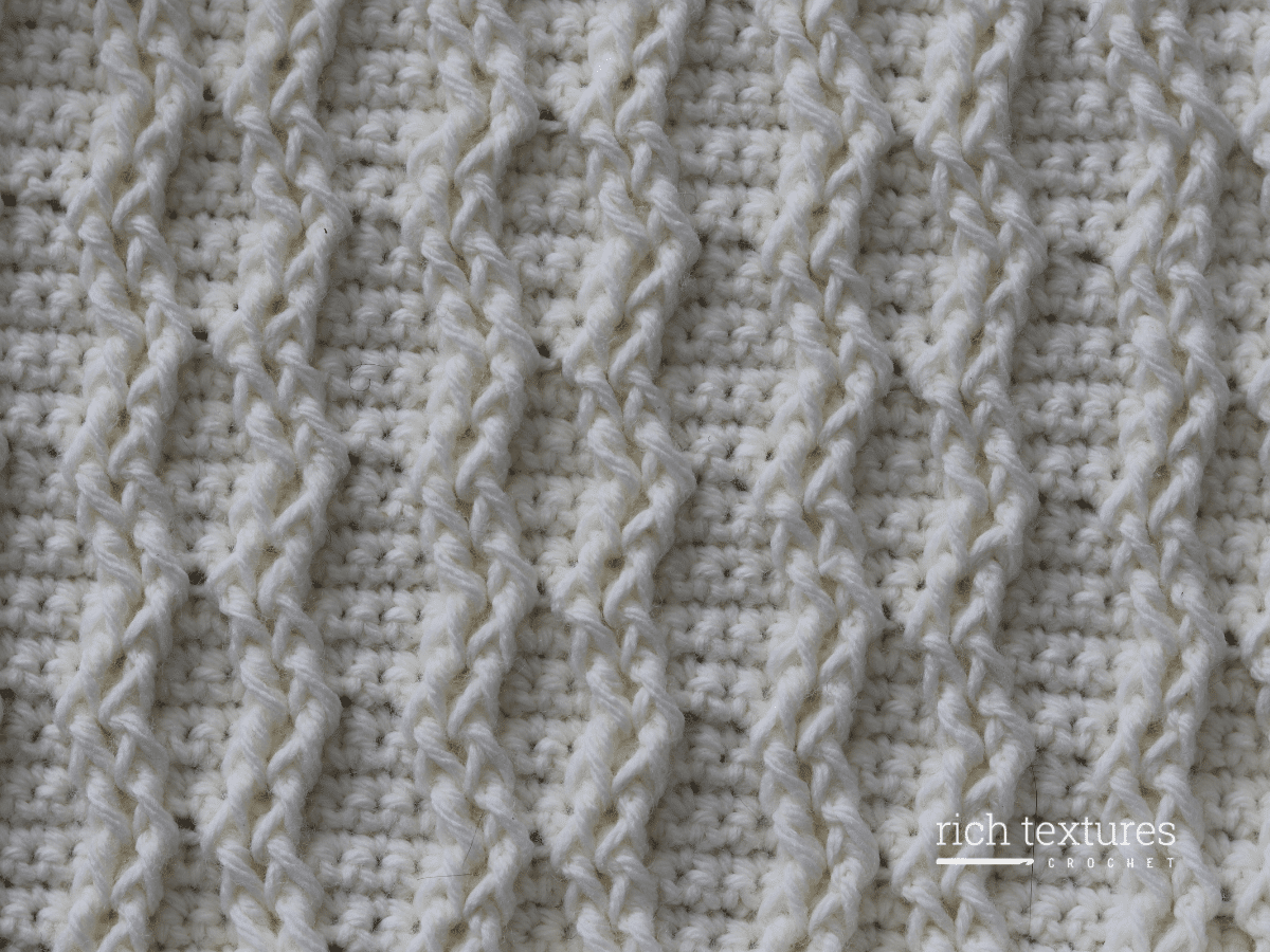 Crinkle Cable Blanket Square Crochet Pattern | Rich Textures Crochet