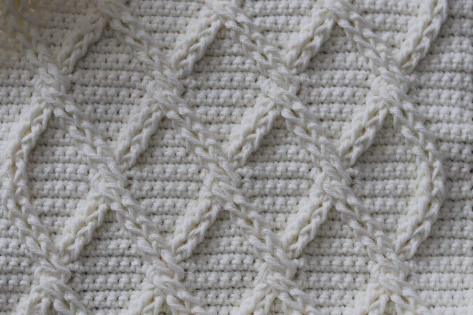 Lattice Cables Blanket Square Crochet Pattern | Rich Textures Crochet
