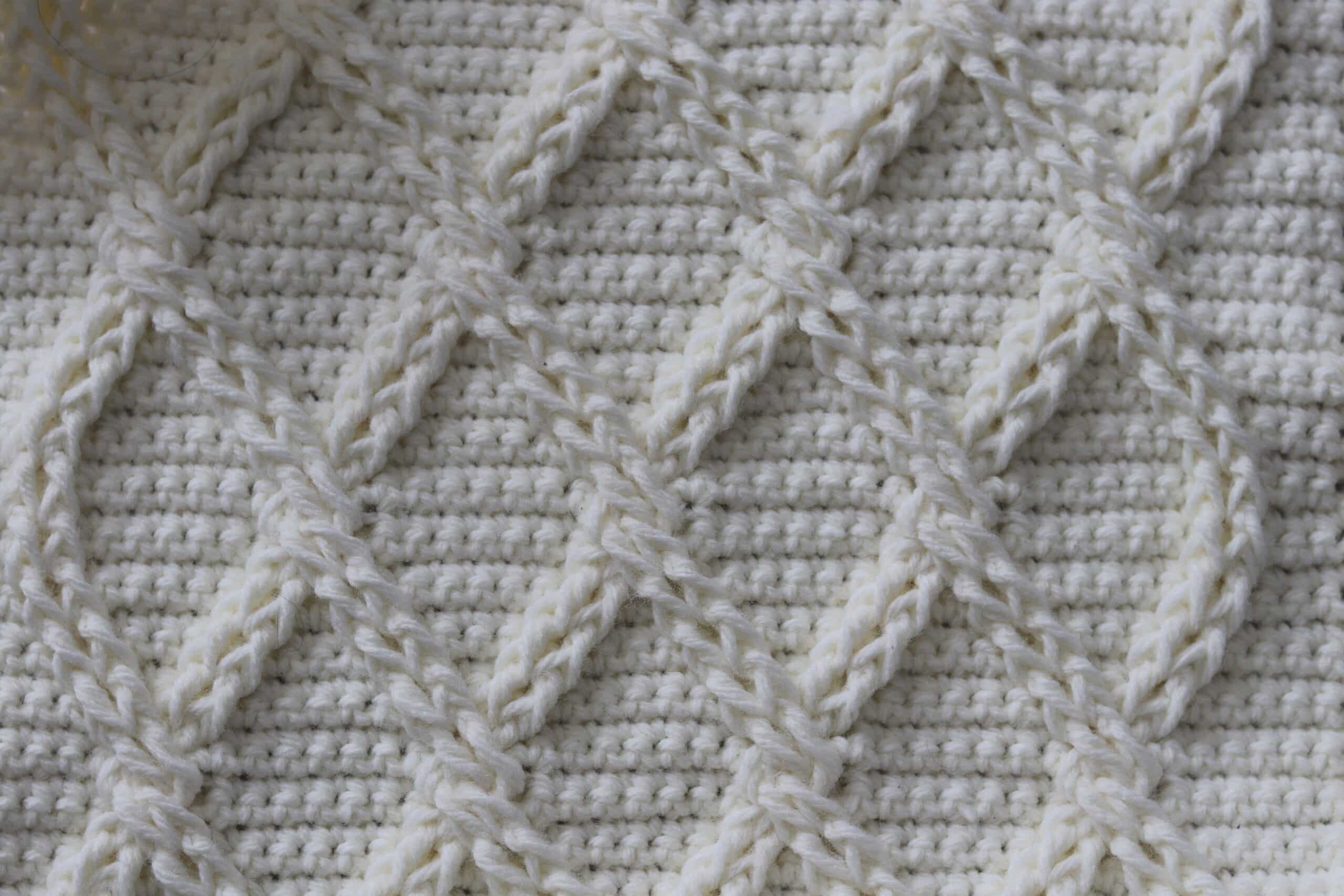Lattice Cables Blanket Square Crochet Pattern | Rich Textures Crochet