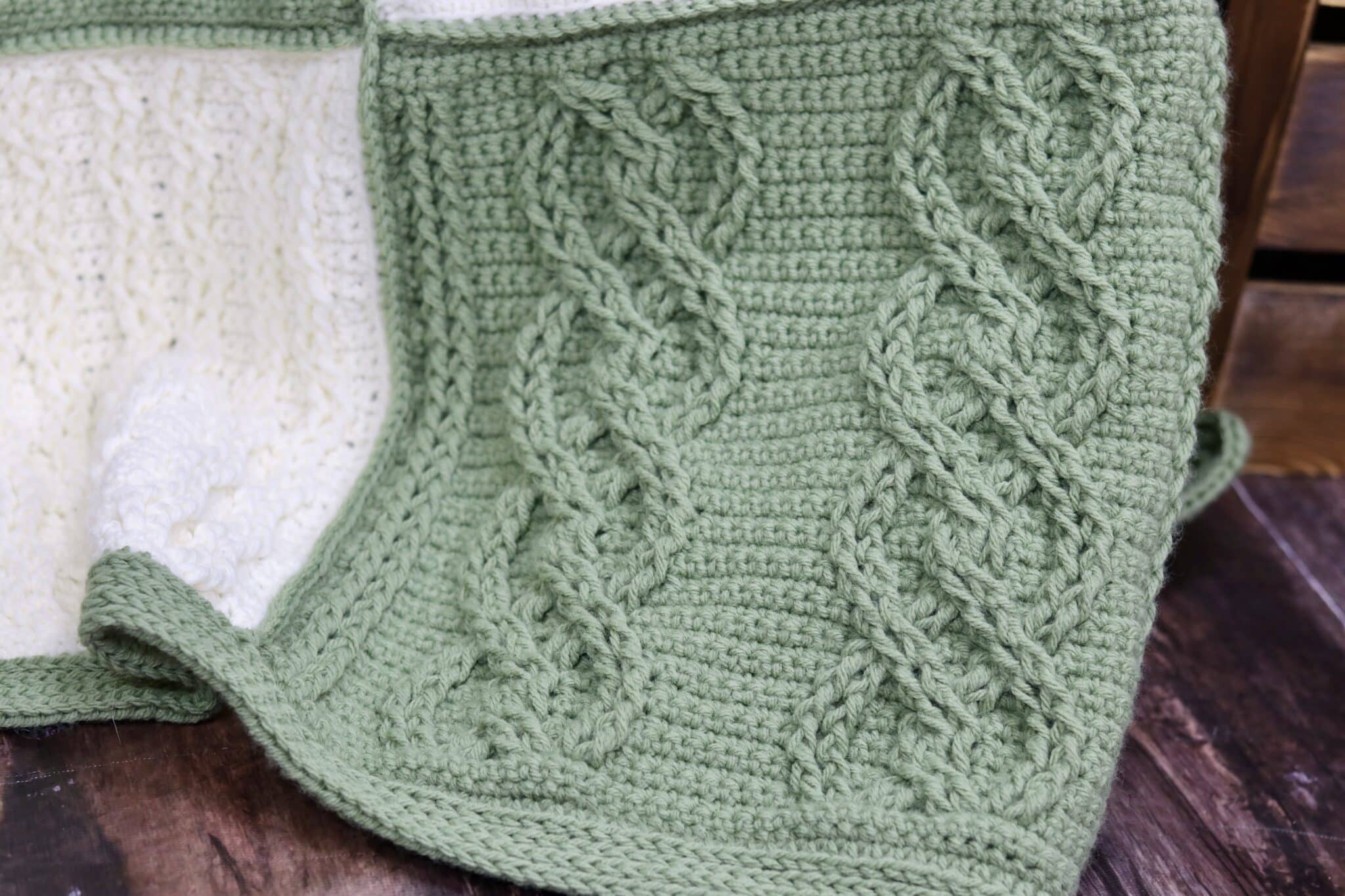 Winding Cables Blanket Square Crochet Pattern | Rich Textures Crochet