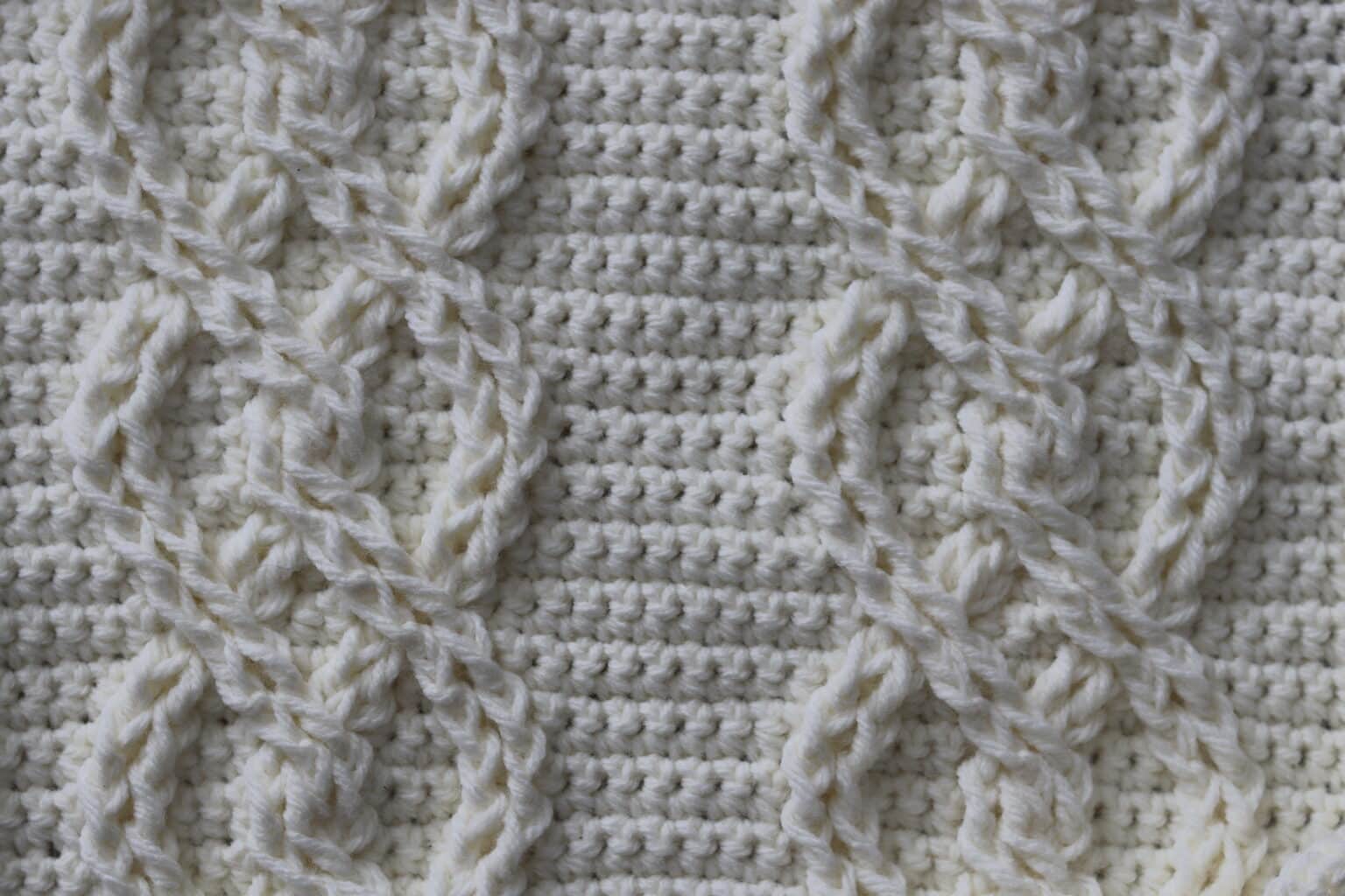 Winding Cables Blanket Square Crochet Pattern | Rich Textures Crochet