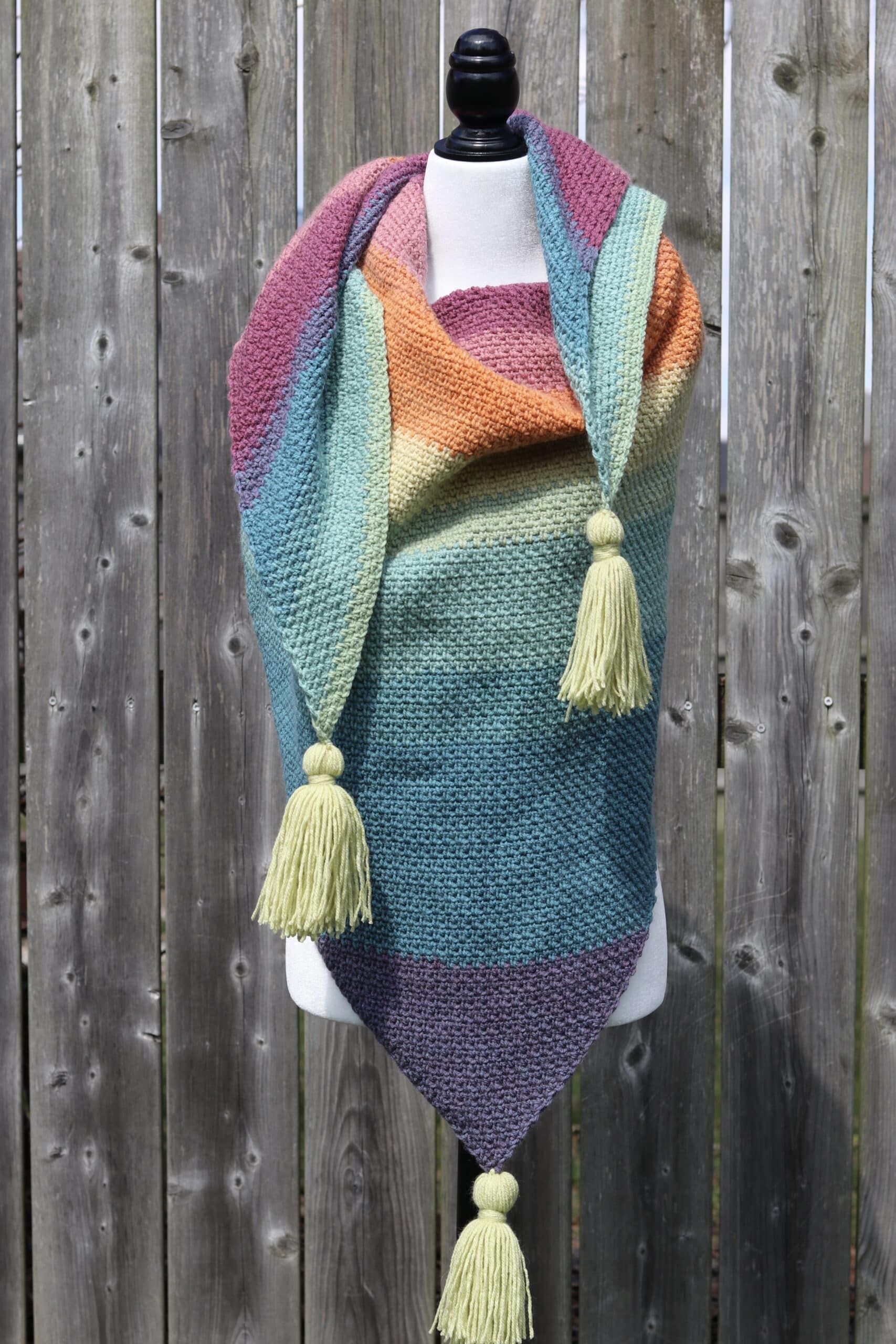 Happy Days Triangle Shawl Crochet Pattern | Rich Textures Crochet