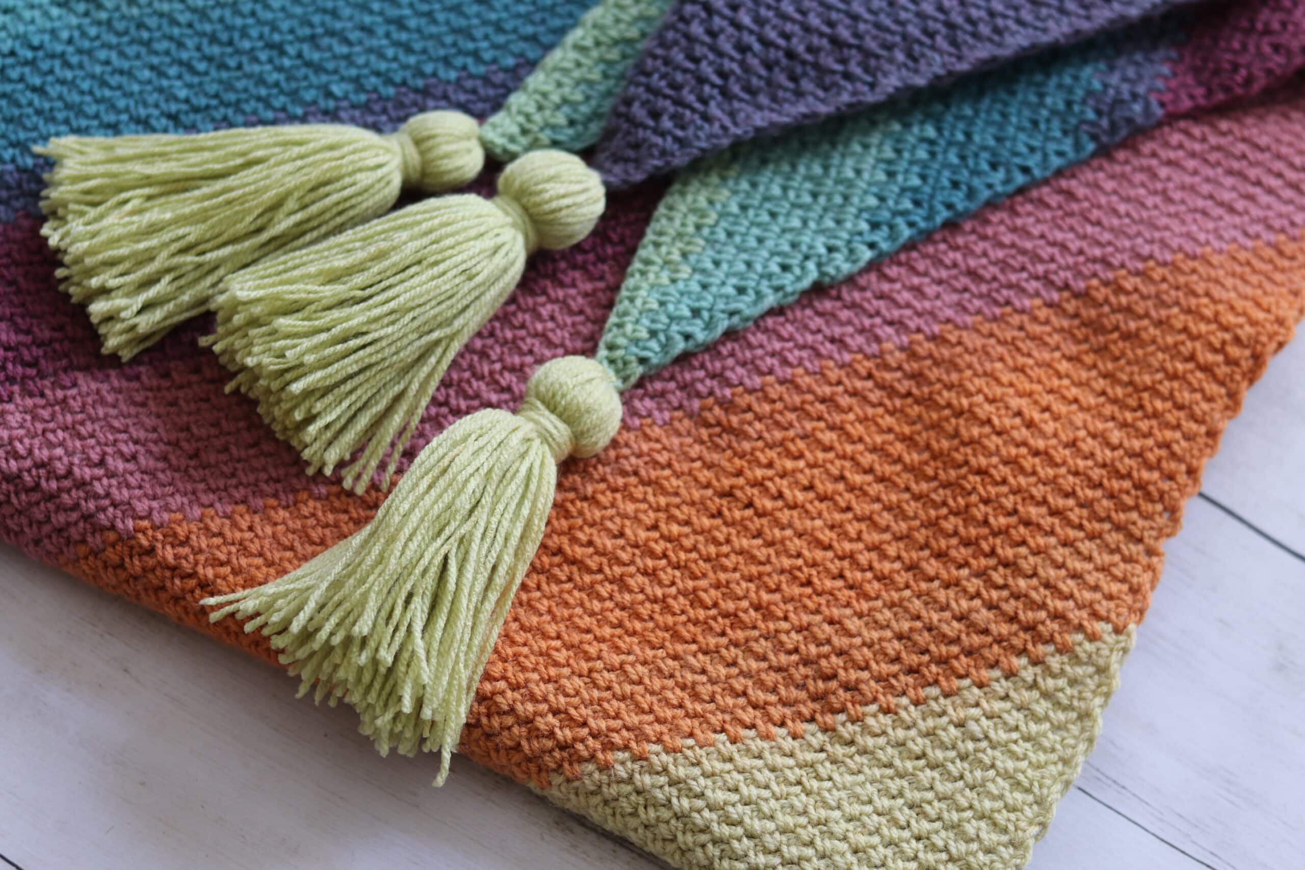 Happy Days Triangle Shawl Crochet Pattern | Rich Textures Crochet